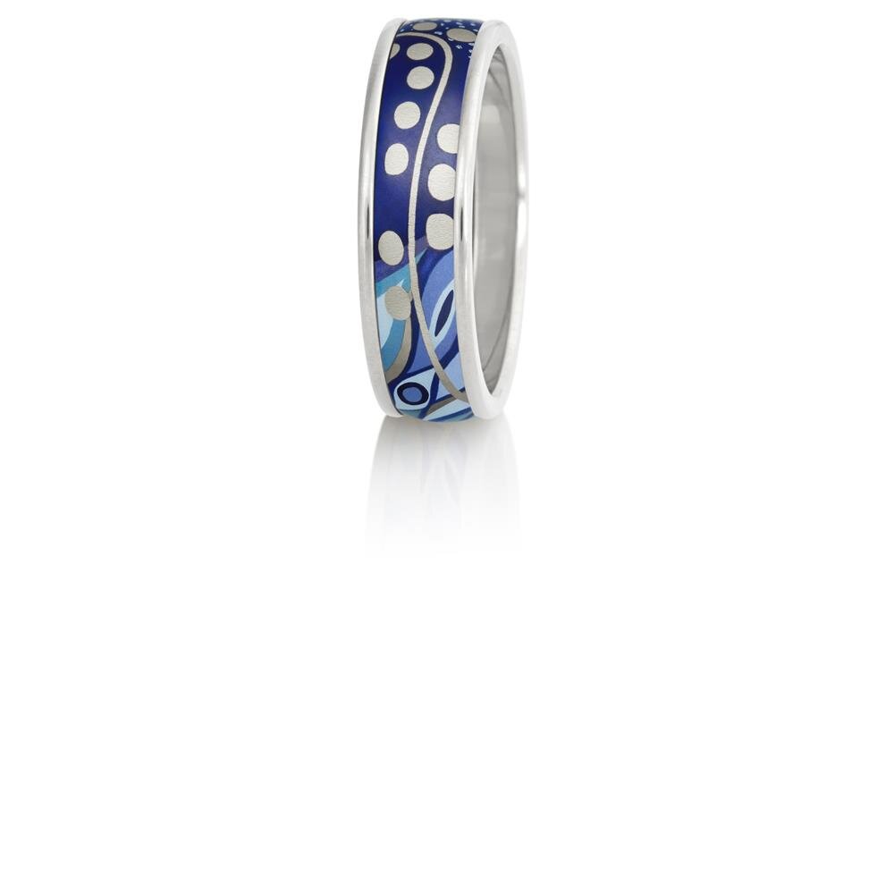FREYWILLE Gustav Klimt Ring Nixe Aqua GKW812/7
