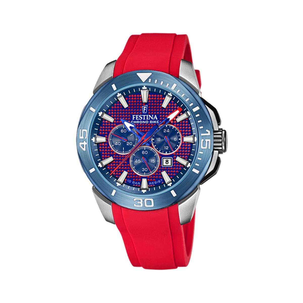 Festina Herren Uhr Chrono Bike F20642/2 Rot, Blau