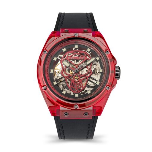 Police Herren Uhr Automatik PEWGR1592405 Kunststoff schwarze Lederanlage