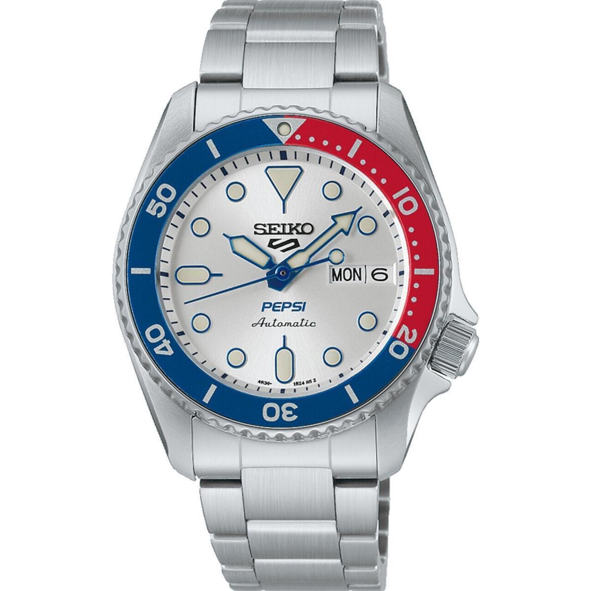 Seiko Unisex Uhr SRPL99K1 Automatik 3 Zeiger 5 Sports x Pepsi® Limited ...